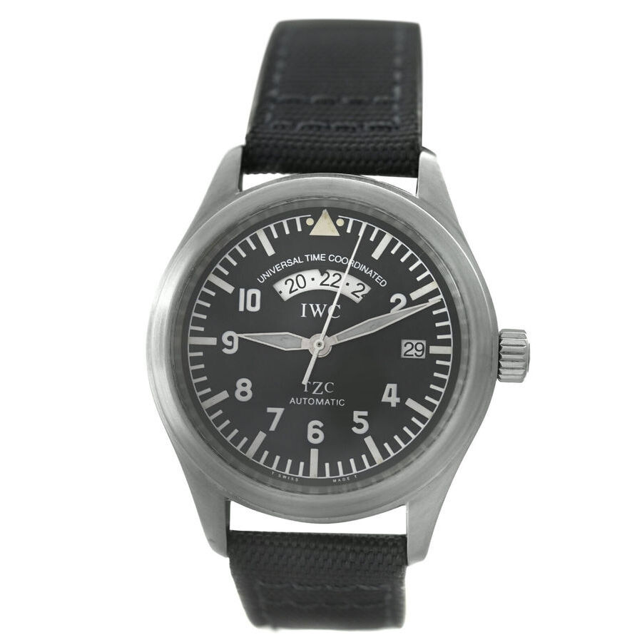 IWC Pre-owned IWC Pilot UTC Automatic Black Dial Men's Watch IW325100 ...