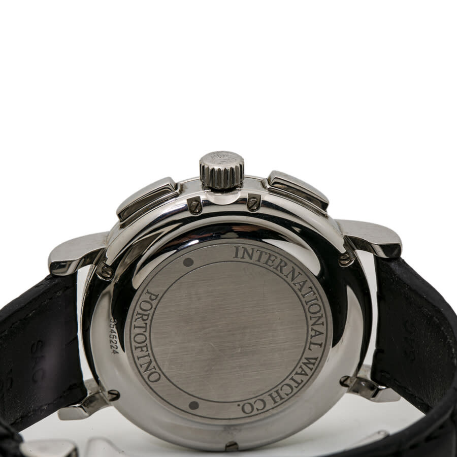 IWC Pre-owned IWC Portofino Chronograph Black Dial Men's Watch IW378303 ...