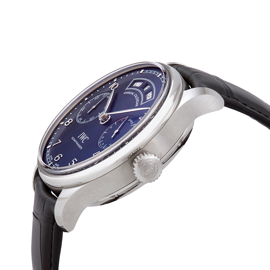 IWC Pre-owned IWC Portugieser Annual Calendar Midnight Blue Dial Men's ...