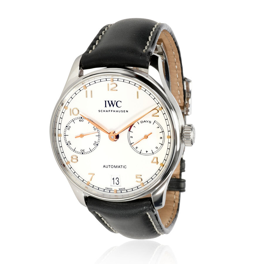 IWC Pre-owned IWC Portugieser Silver Dial Men's Watch IW500704 ...