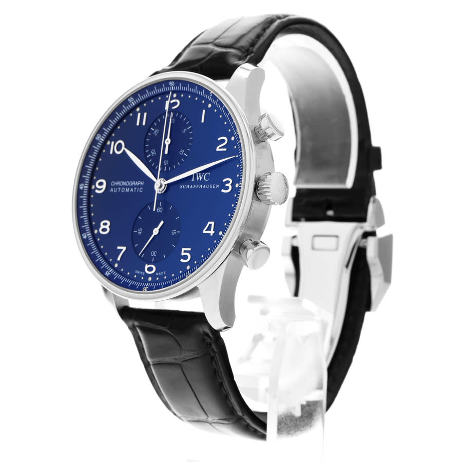 IWC Pre-owned IWC Portuguese Chronograph Automatic Blue Dial Men's ...
