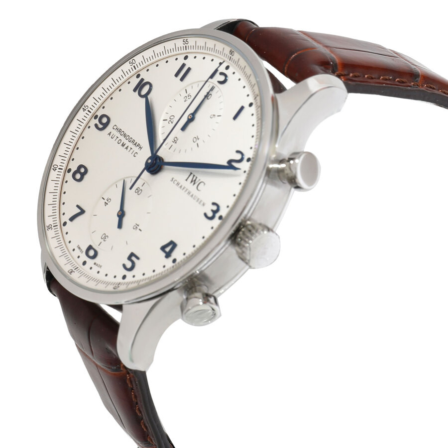 IWC Pre-owned IWC Portuguese Chronograph Automatic White Dial Men's ...