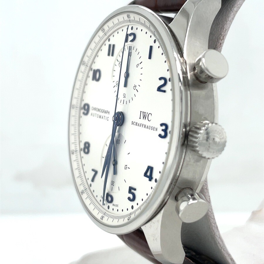 IWC Pre-owned IWC Portuguese Chronograph Automatic White Dial Men's ...