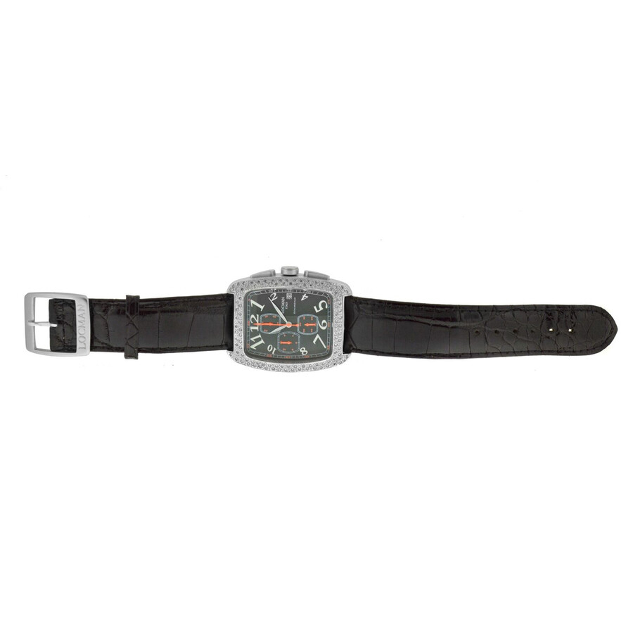 Locman Pre-owned Locman Diamond Chronograph Quartz Black Dial Men's ...