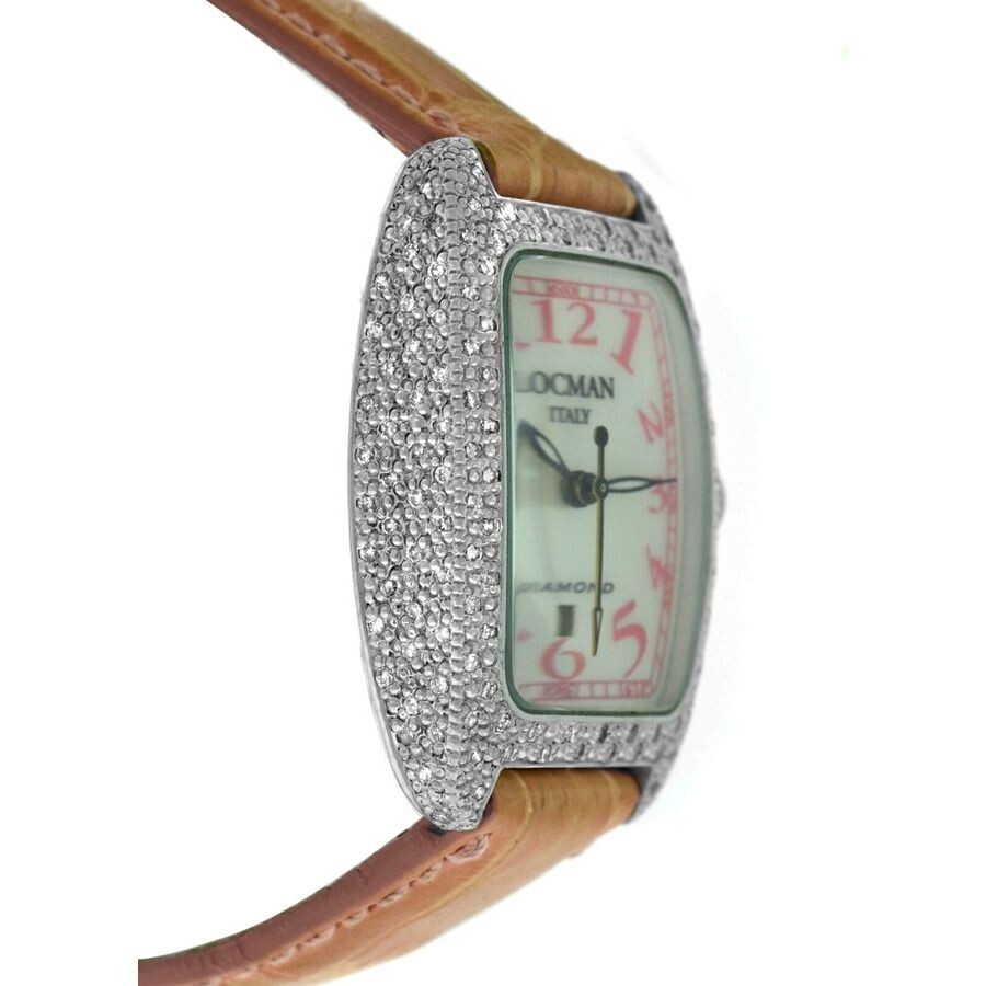 Locman Pre-owned Locman Diamond Quartz White Dial Ladies Watch 485 ...