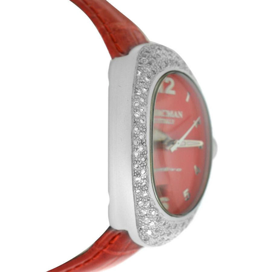 Locman Pre-owned Locman Nuovo Quartz Diamond Red Dial Ladies Watch 015 ...