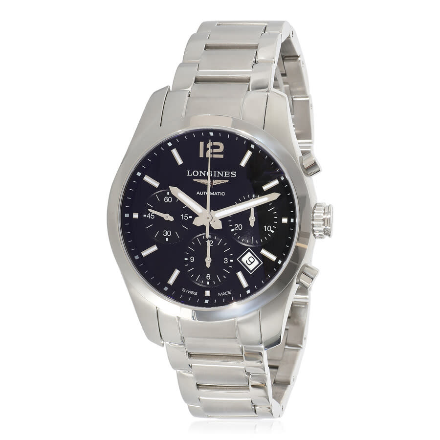 Longines Pre-owned Longines Conquest Chronograph Automatic Black Dial ...