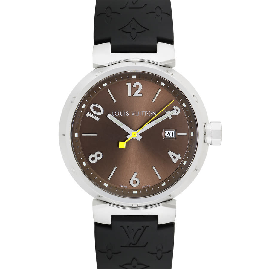 Louis Vuitton Pre-owned Louis Vuitton Tambour Brown Dial Men's Watch ...