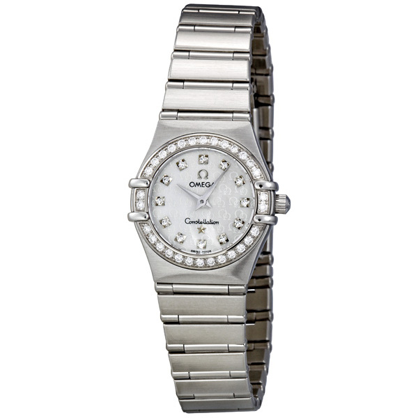 Omega Pre-owned Omega Constellation Diamond White Mother of Pearl Dial ...