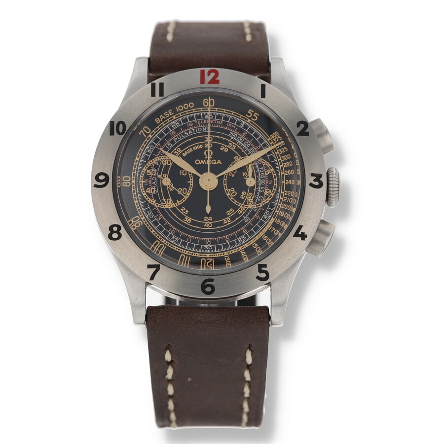 Omega Pre-owned Omega Museum Collection Officers 1945 Chronograph Hand ...