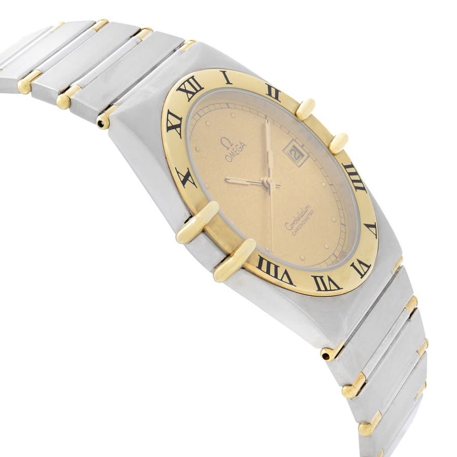 Omega Pre-owned Omega Omega Constellation Quartz Gold Dial Men's Watch ...