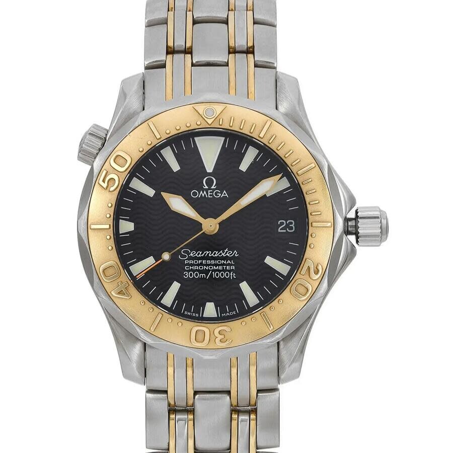 Omega Pre-owned Omega Omega Seamaster Automatic Black Dial Men's Watch 2453.50.00 461097785445 ...