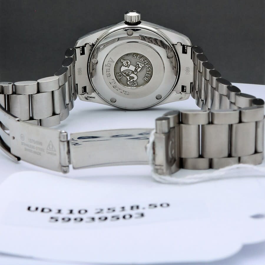 Omega Pre-owned Omega Seamaster Aqua Terra Quartz Chronometer Black ...