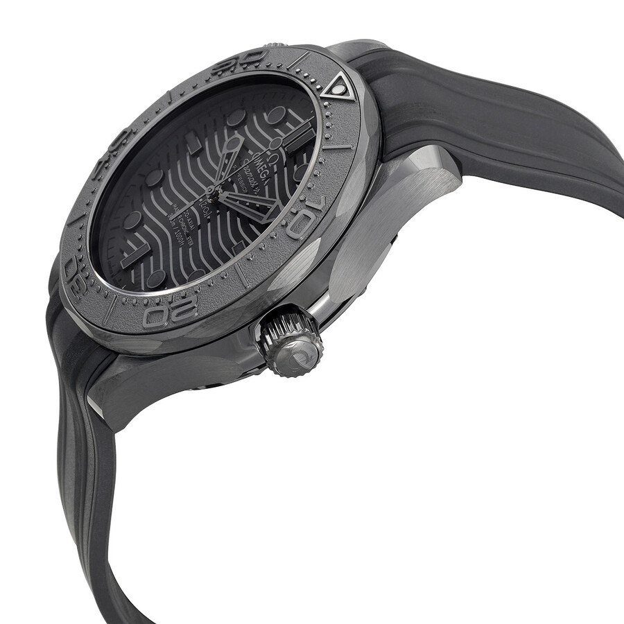 Omega Pre-owned Omega Seamaster Black (Wave Pattern) Dial Men's Watch ...