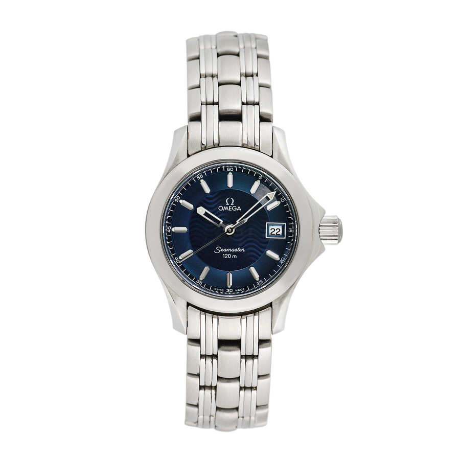 Omega Pre-owned Omega Seamaster Quartz Blue Dial Ladies Watch 2571.81 ...