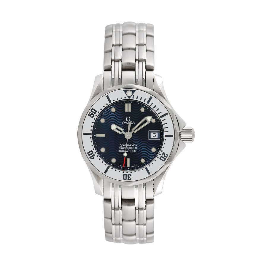 Omega Pre-owned Omega Seamaster Quartz Blue Dial Ladies Watch 2582.8 ...
