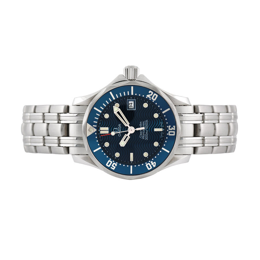 Omega Pre-owned Omega Seamaster Quartz Blue Dial Ladies Watch 2583.8 ...