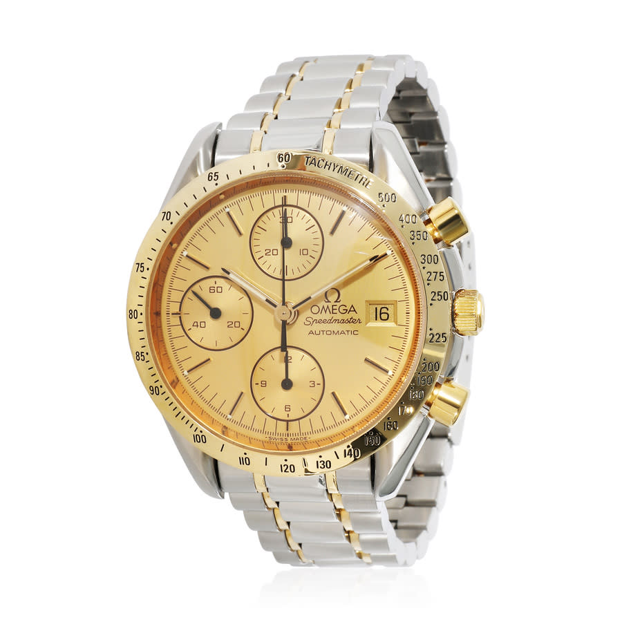 Omega Pre-owned Omega Speedmaster Chronograph Automatic Champagne Dial ...
