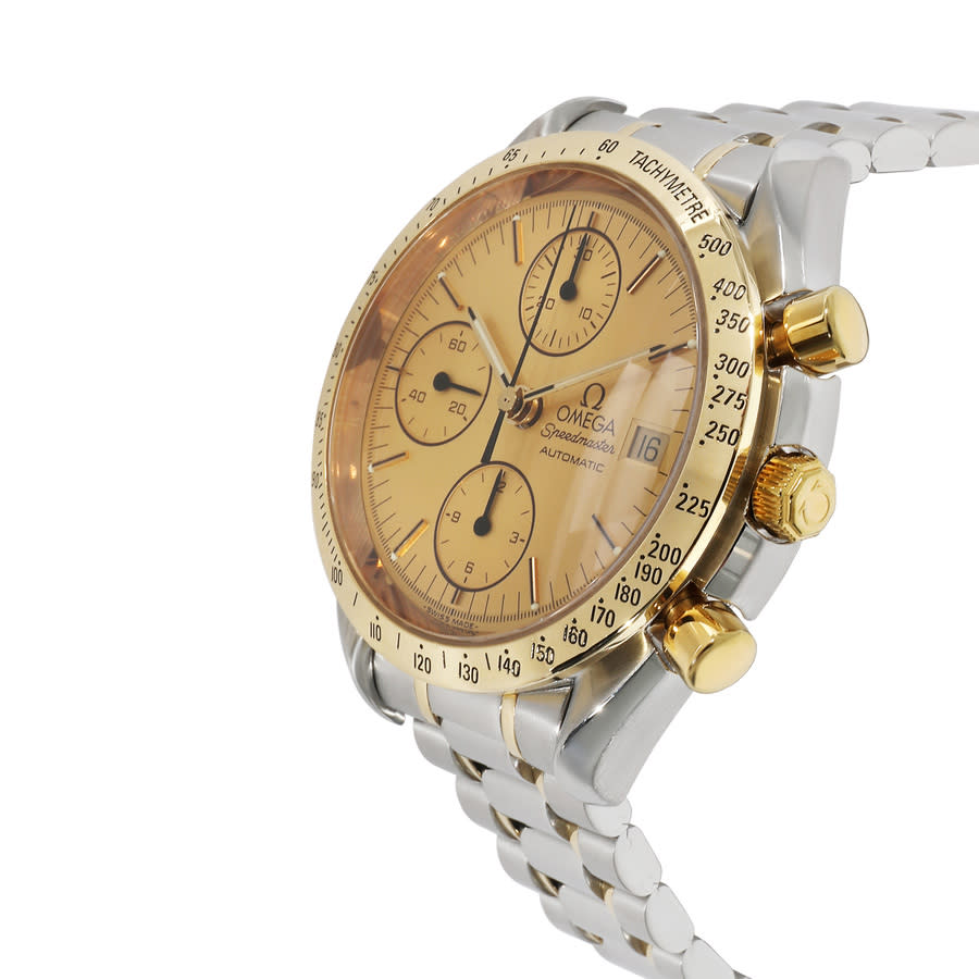 Omega Pre-owned Omega Speedmaster Chronograph Automatic Champagne Dial ...