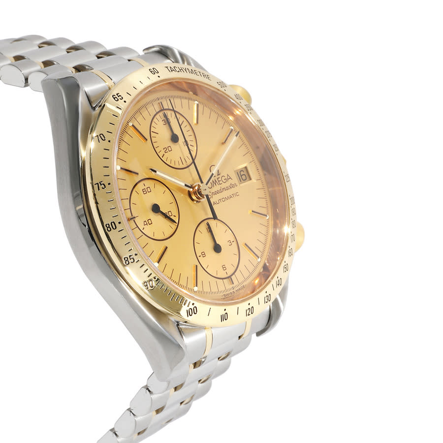 Omega Pre-owned Omega Speedmaster Chronograph Automatic Champagne Dial ...