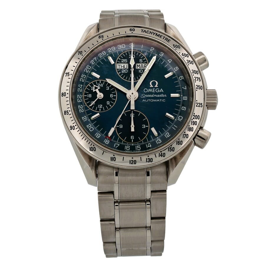Omega Pre-owned Omega Speedmaster Chronograph GMT Automatic Blue Dial ...