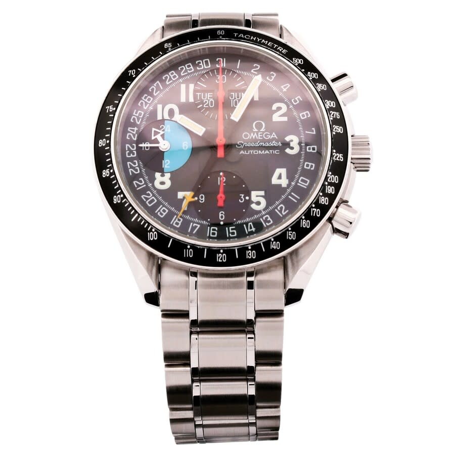 Omega Pre-owned Omega Speedmaster Chronograph GMT Automatic Day-Night ...