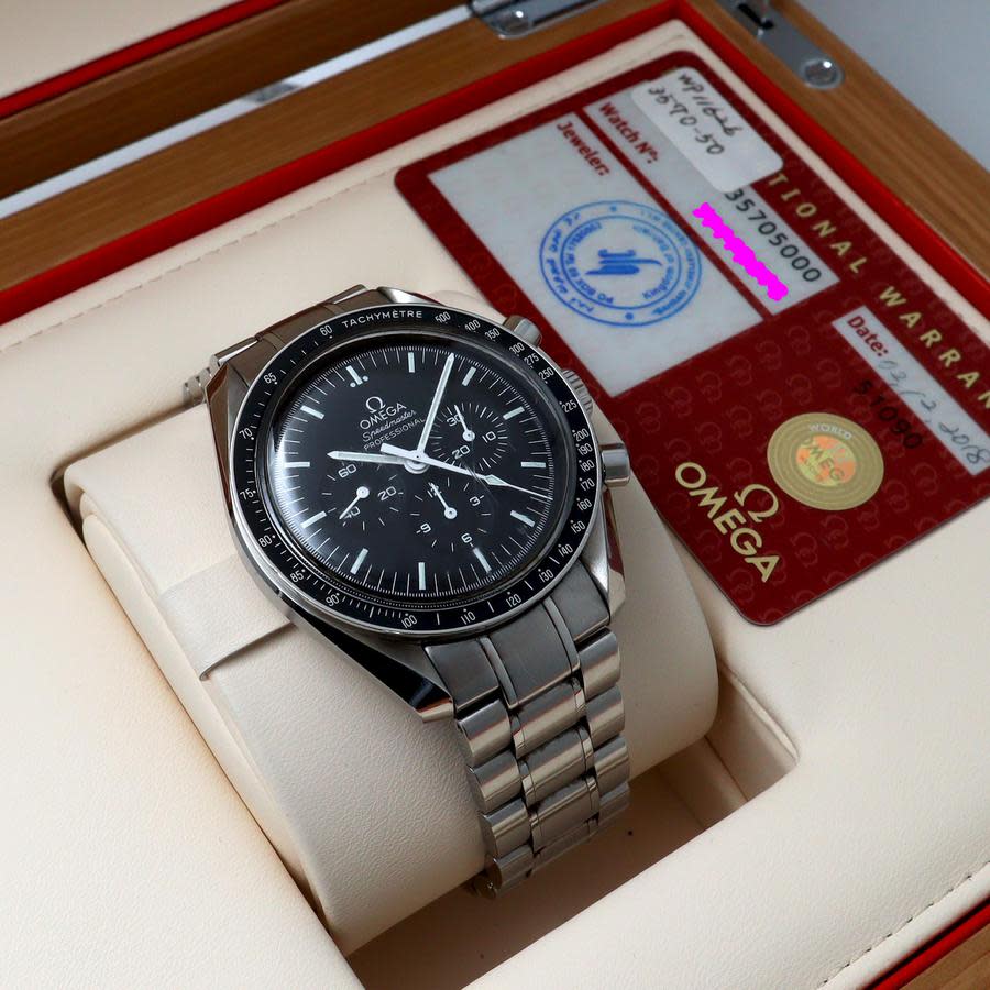 Omega Pre-owned Omega Speedmaster Moonwatch Chronograph Hand Wind Black ...