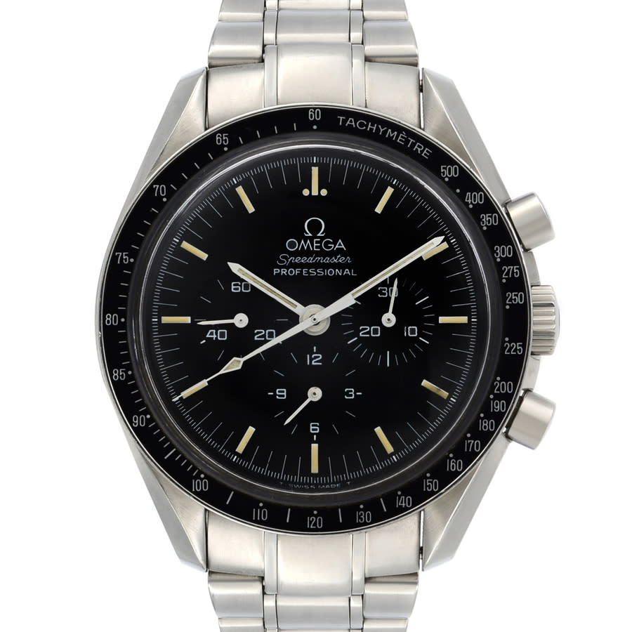 Omega Pre-owned Omega Speedmaster Moonwatch Chronograph Hand Wind Black ...