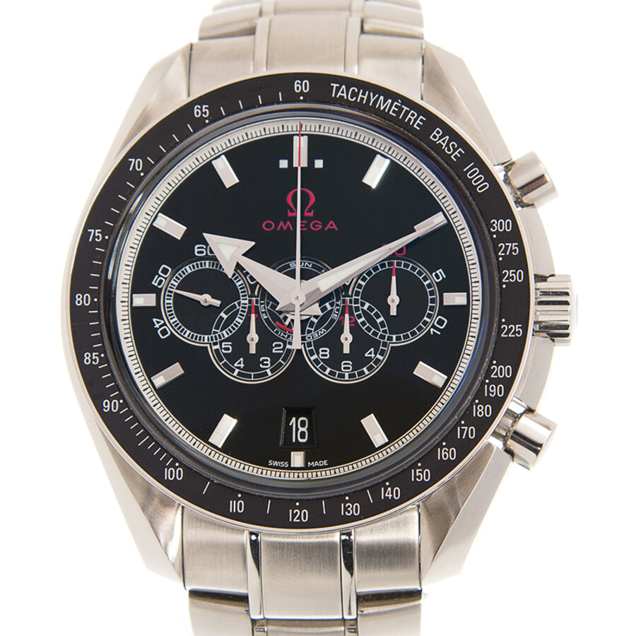 Omega Pre-owned Omega Speedmaster Olympic Edition Black Dial Men's ...