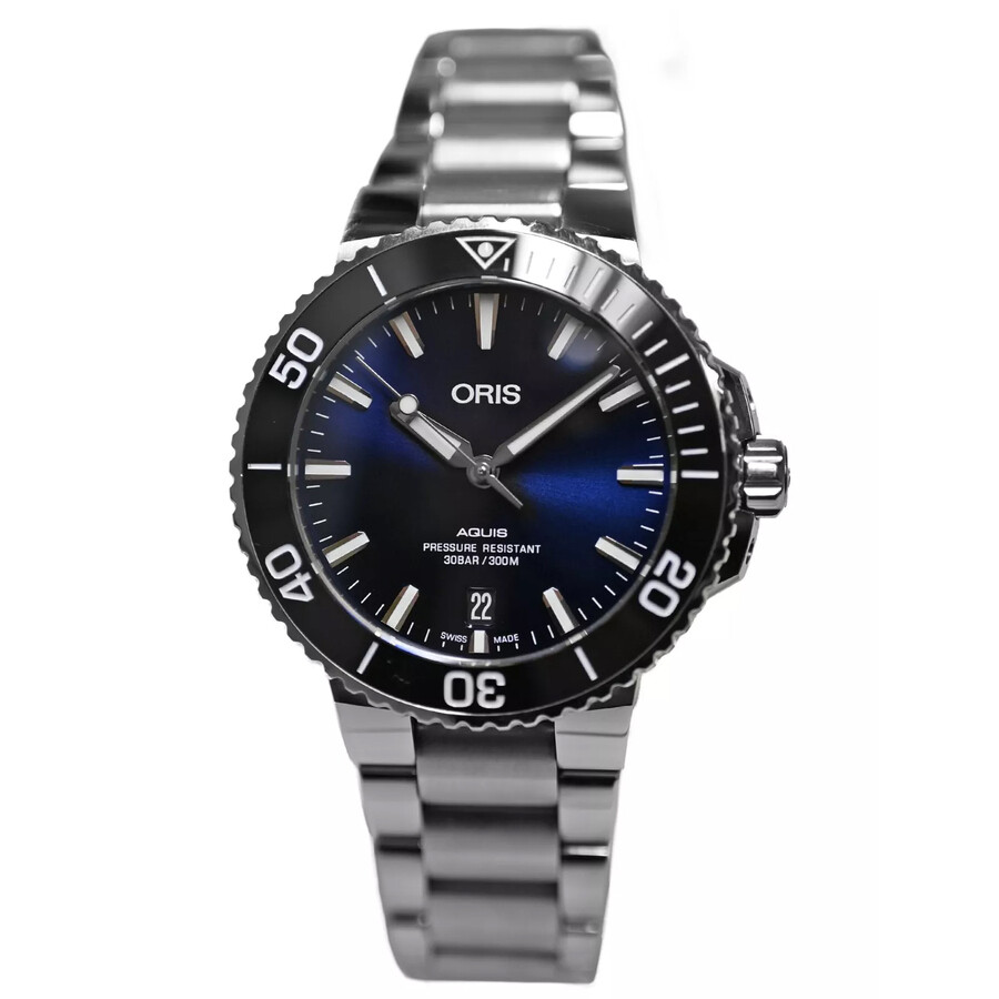 Oris Pre-owned Oris Aquis Automatic Blue Dial Men's Watch 7732 - Pre ...