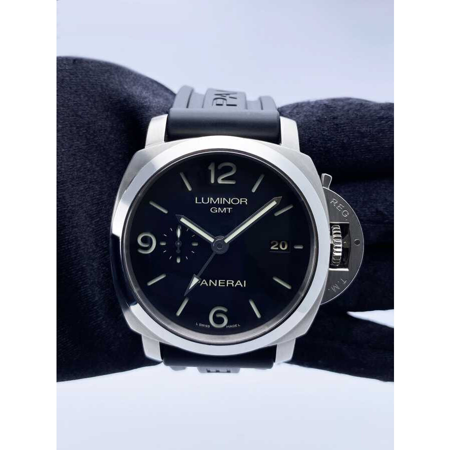 Panerai Pre-owned Panerai Luminor 1950 3 Days GMT Automatic Black Dial ...
