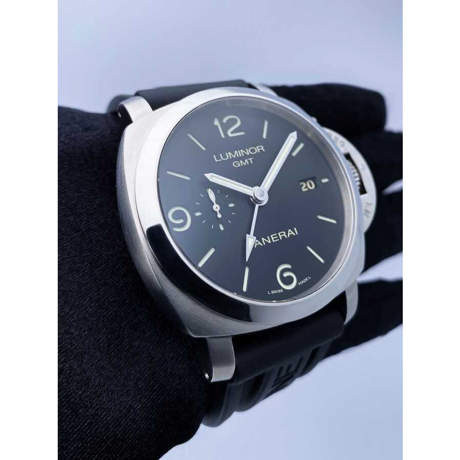 Panerai Pre-owned Panerai Luminor 1950 3 Days GMT Automatic Black Dial ...