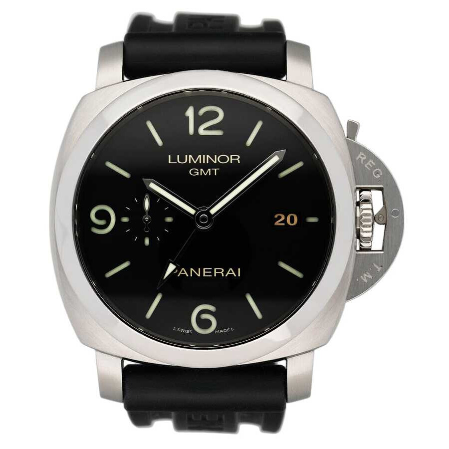 Panerai Pre-owned Panerai Luminor 1950 3 Days GMT Automatic Black Dial ...
