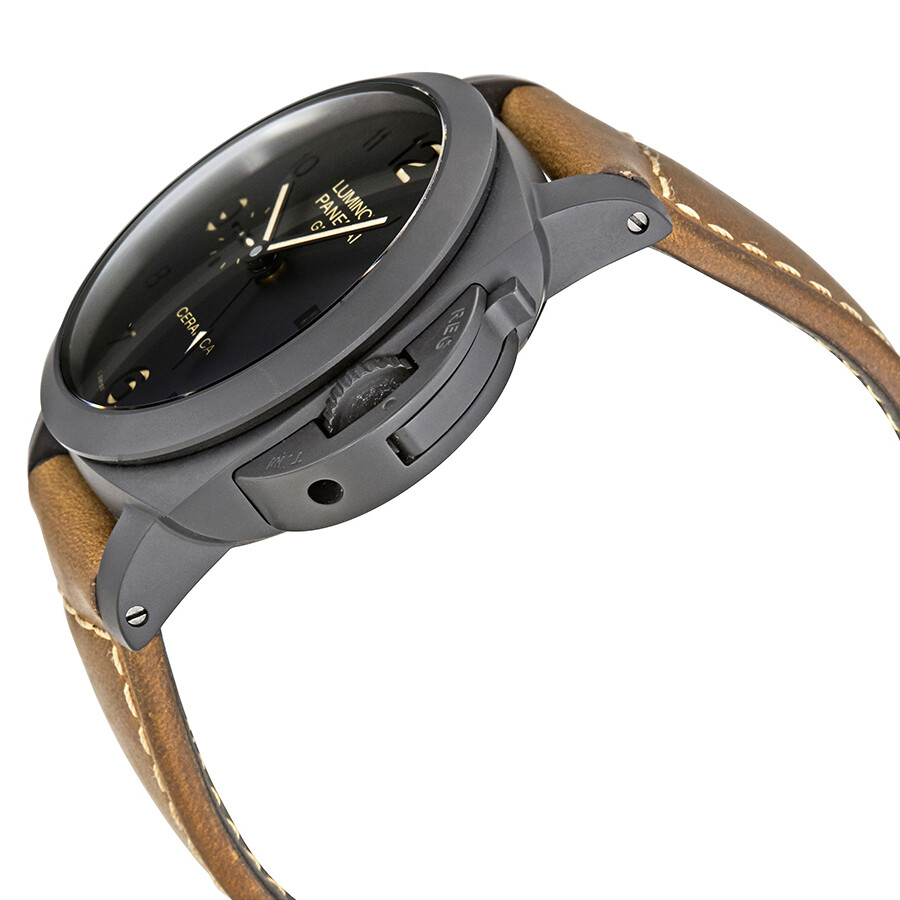 Panerai Pre-owned Panerai Luminor 1950 3 Days GMT Automatic Black Dial ...