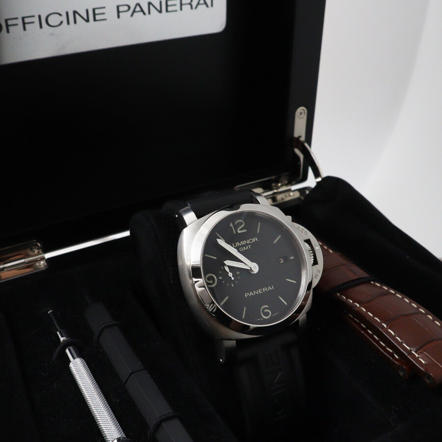 Panerai Pre-owned Panerai Luminor 1950 3 Days GMT Automatic GMT Black ...