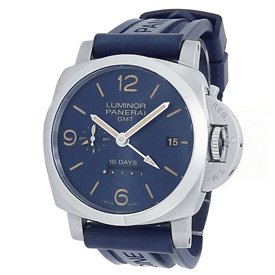 Panerai Pre-owned Panerai Luminor 1950 GMT Blue Dial Men's Watch ...