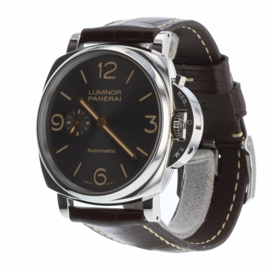Panerai Pre-owned Panerai Luminor Automatic Black Dial Men's Watch ...