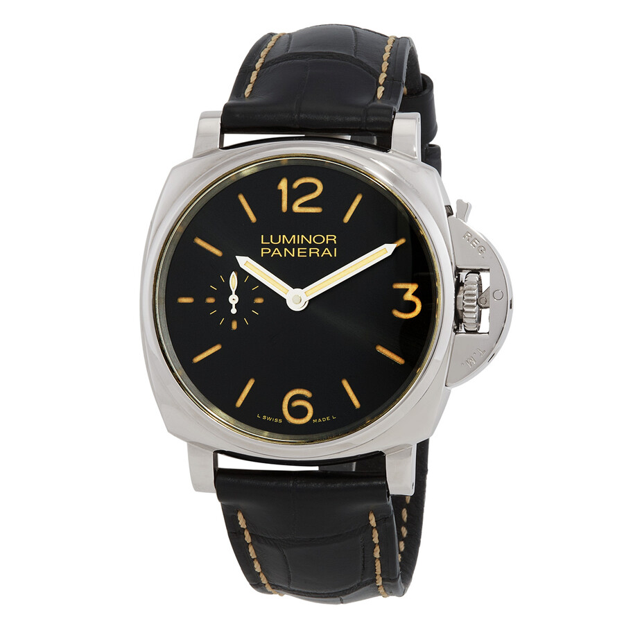 Panerai Pre-owned Panerai Luminor Due Hand Wind Black Dial Men's Watch ...