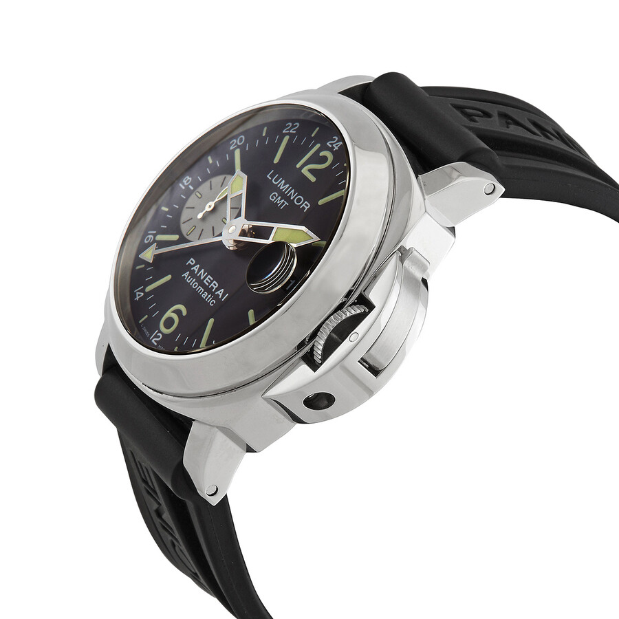 Panerai Pre-owned Panerai Luminor GMT Automatic Chronometer Black Dial ...