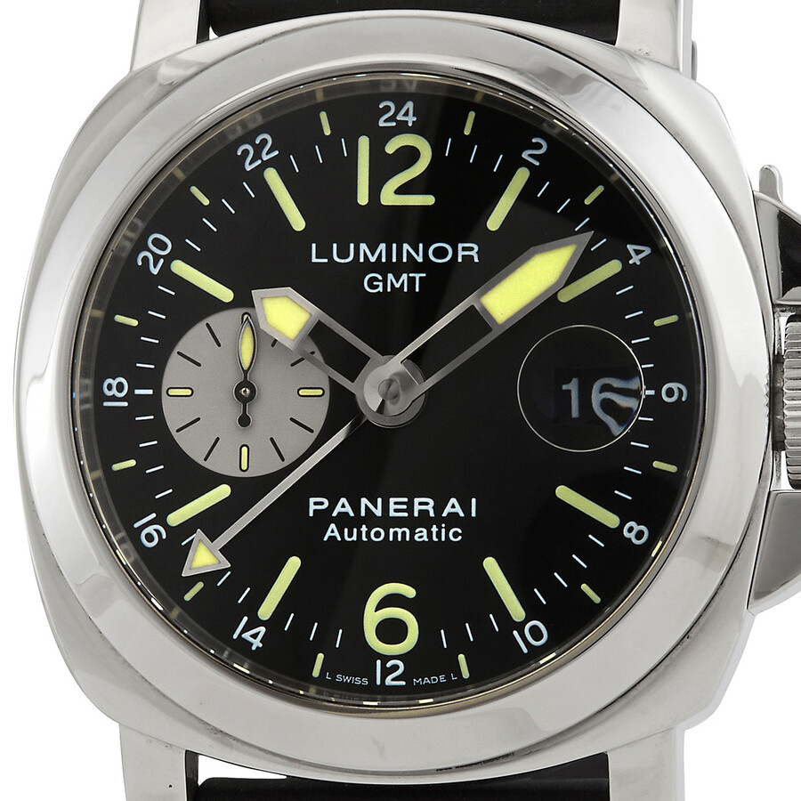 Panerai Pre-owned Panerai Luminor GMT Automatic Chronometer Black Dial ...