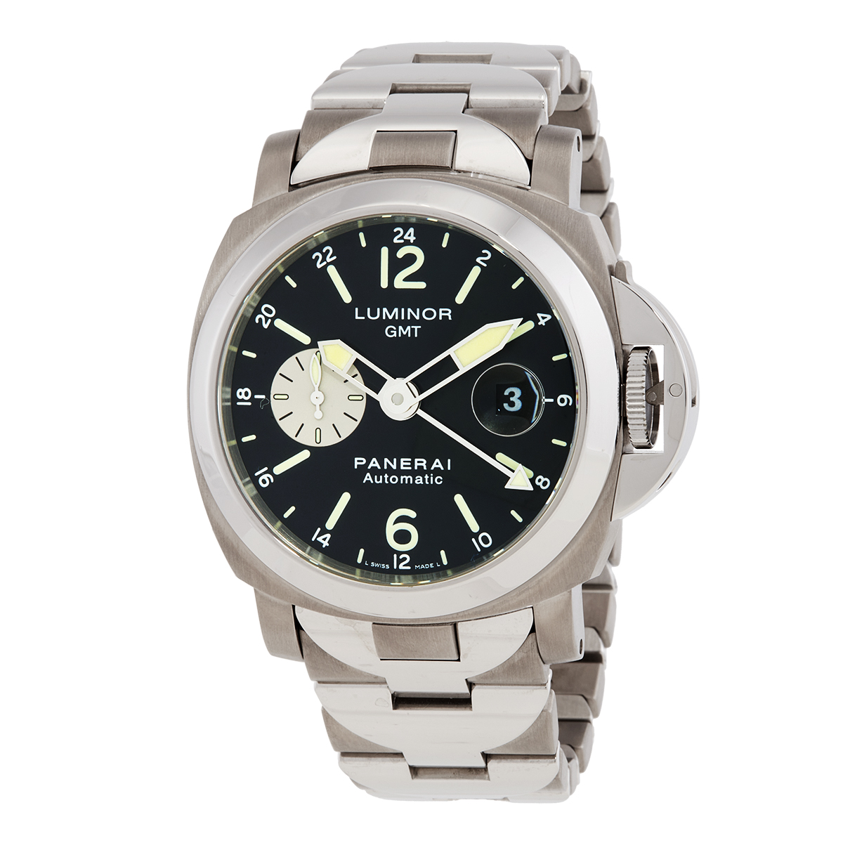 Panerai Pre-owned Panerai Luminor GMT GMT Automatic Chronometer Black ...
