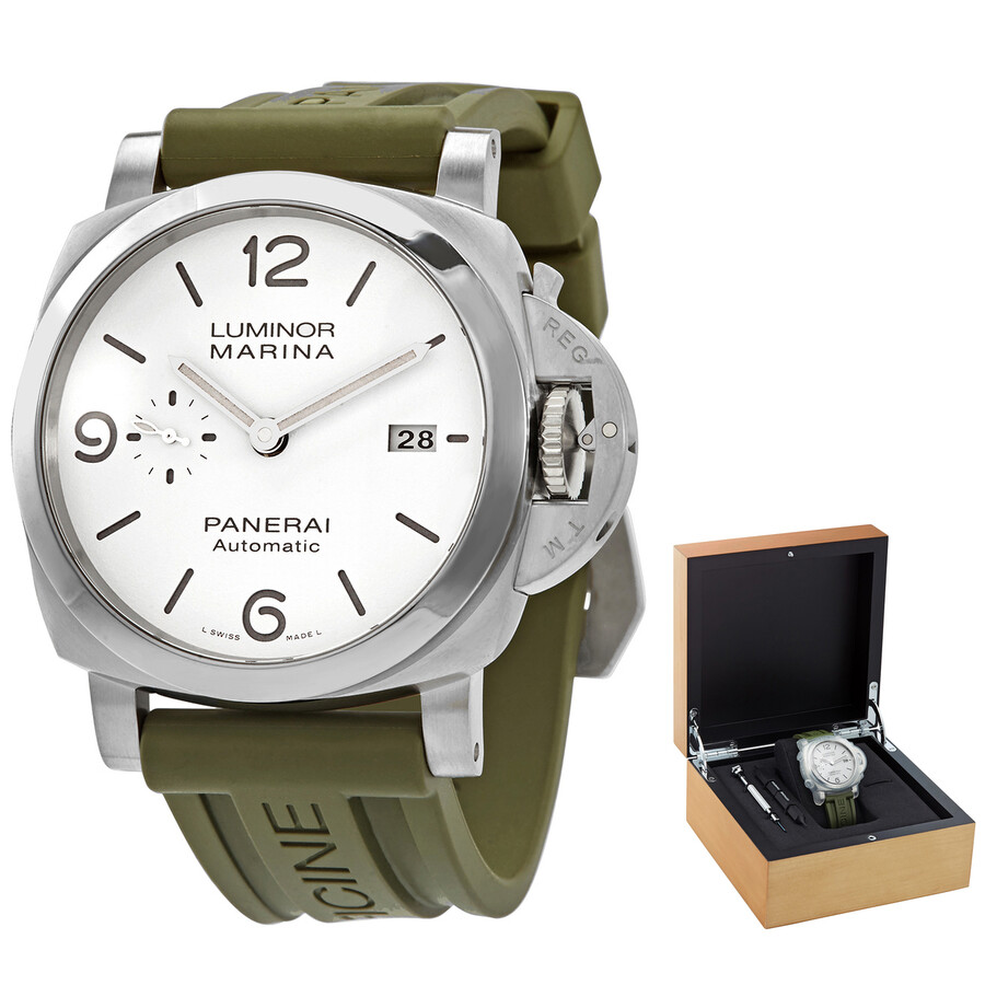 Panerai Pre-owned Panerai Luminor White Dial Men's Watch PAM01314 - Pre ...