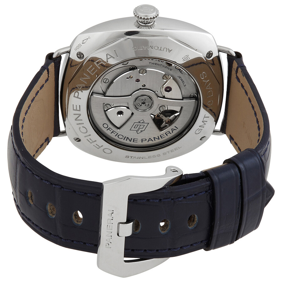 Panerai Pre-owned Panerai Radiomir 10 Days GMT Black Dial Brown Leather ...