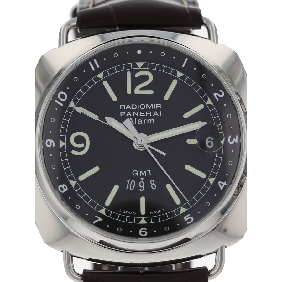 Panerai Pre-owned Panerai Radiomir GMT Alarm Automatic Black Dial Men's ...