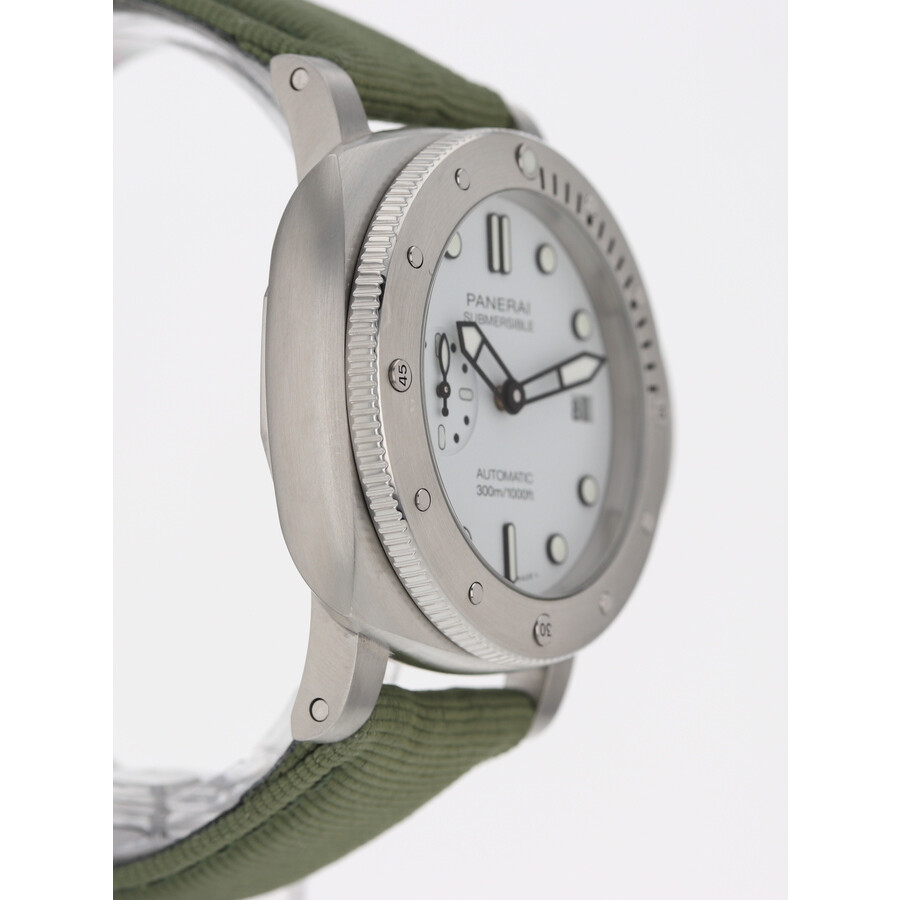 Panerai Pre-owned Panerai Submersible Bianco White Dial Men's Watch ...