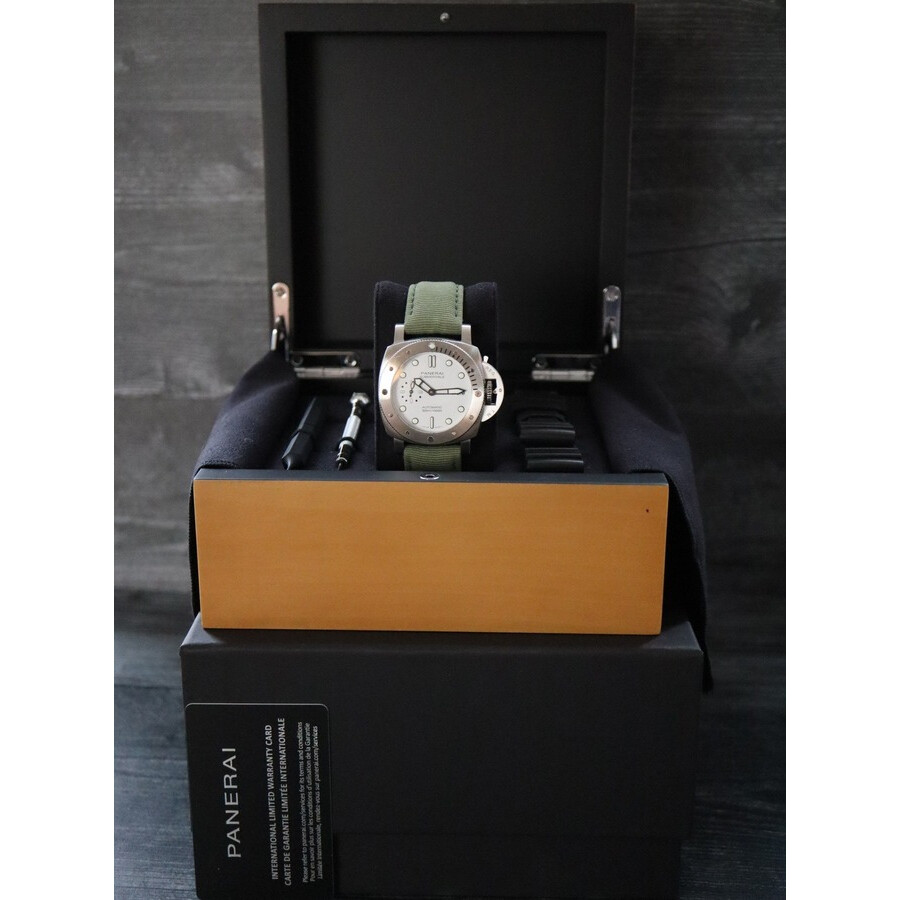 Panerai Pre-owned Panerai Submersible Bianco White Dial Men's Watch ...
