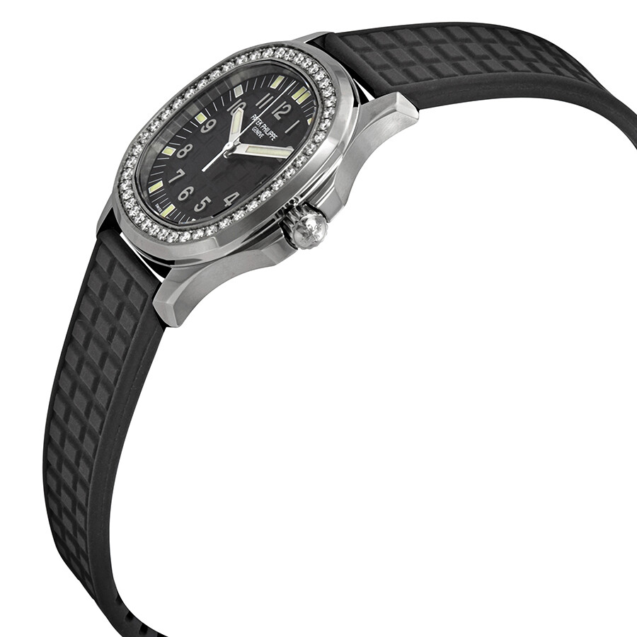 Patek Philippe Pre-owned Patek Philippe Aquanaut Black Dial Ladies ...