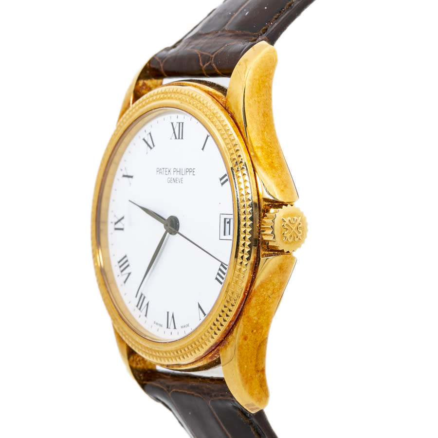 Patek Philippe Pre-owned Patek Philippe Calatrava Automatic White Dial ...