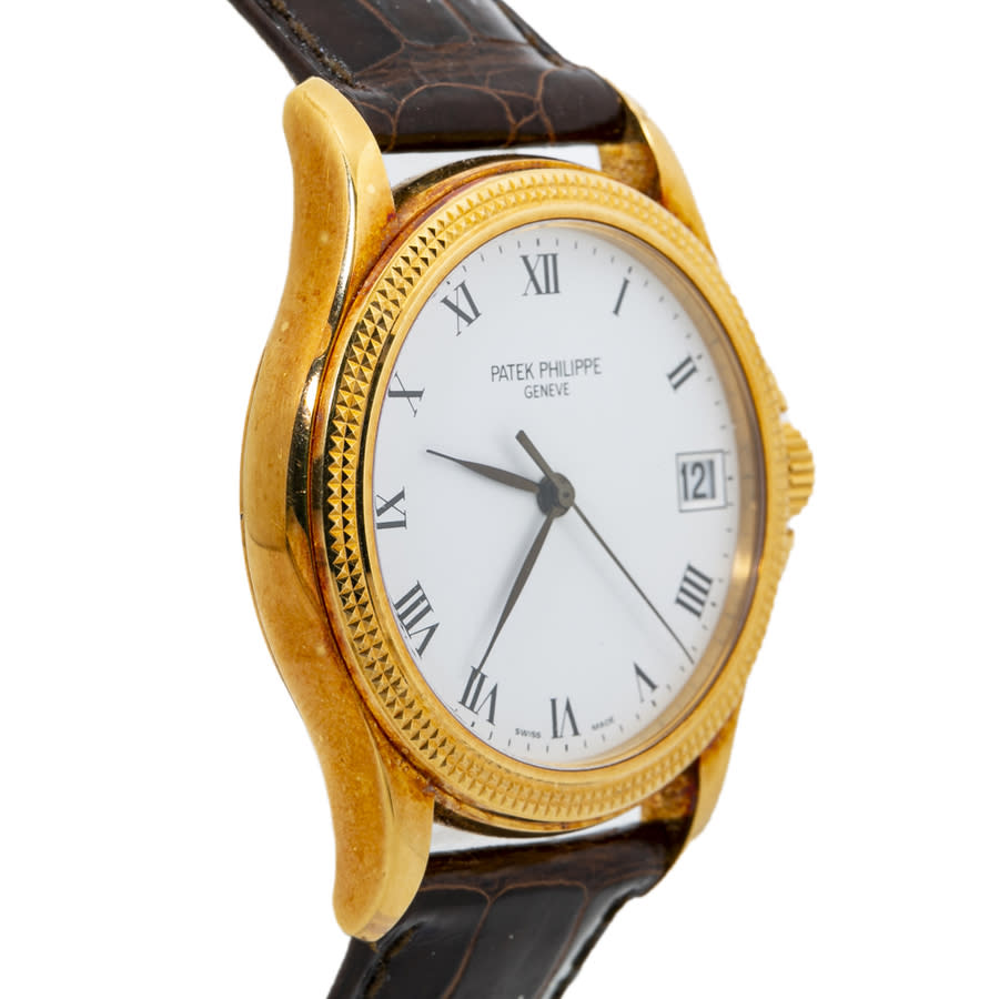 Patek Philippe Pre-owned Patek Philippe Calatrava Automatic White Dial ...