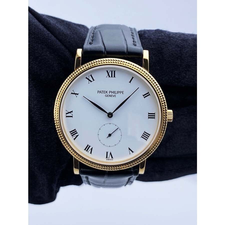 Patek Philippe Pre-owned Patek Philippe Calatrava Hand Wind White Dial Men's Watch 3919J ...